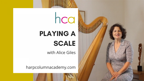 Playing a scale with Alice Giles - Harp Column Academy