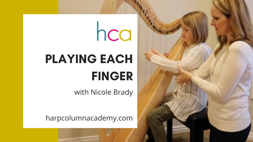 Playing each finger - Harp Column Academy