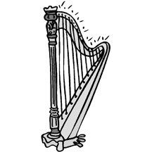 cool harp b&w square – Harp Column Music