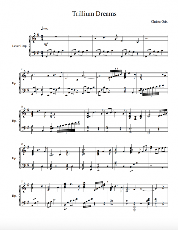 Trillium Dreams – Harp Column Music