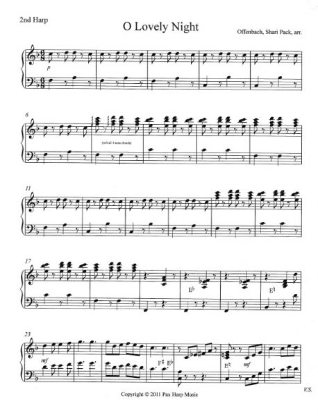 O Lovely Night – Harp Column Music