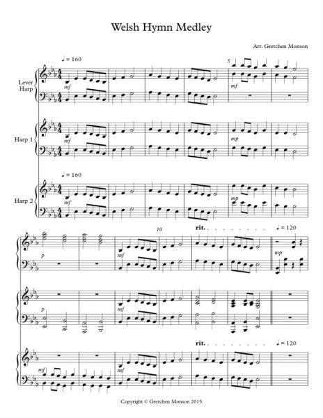 Welsh Hymn Medley (combined version) – Harp Column Music