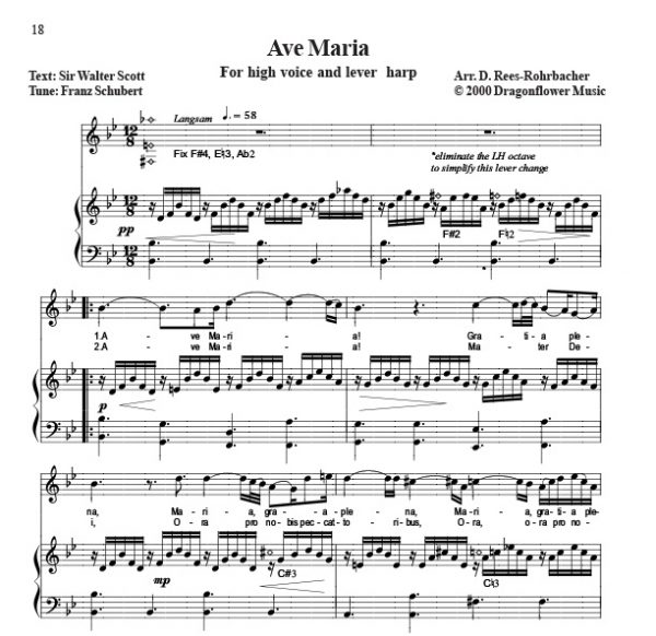 The Complete Ave Maria – Harp Column Music