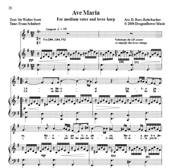 The Complete Ave Maria – Harp Column Music