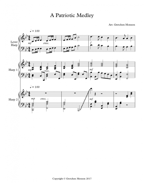 A Patriotic Medley (combined version) – Harp Column Music