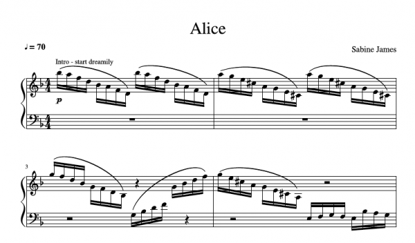 Alice in Wonderland – Harp Column Music