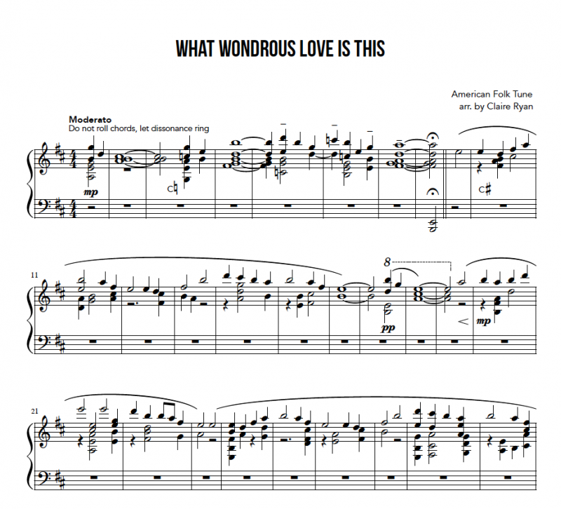 What Wondrous Love is This – Harp Column Music