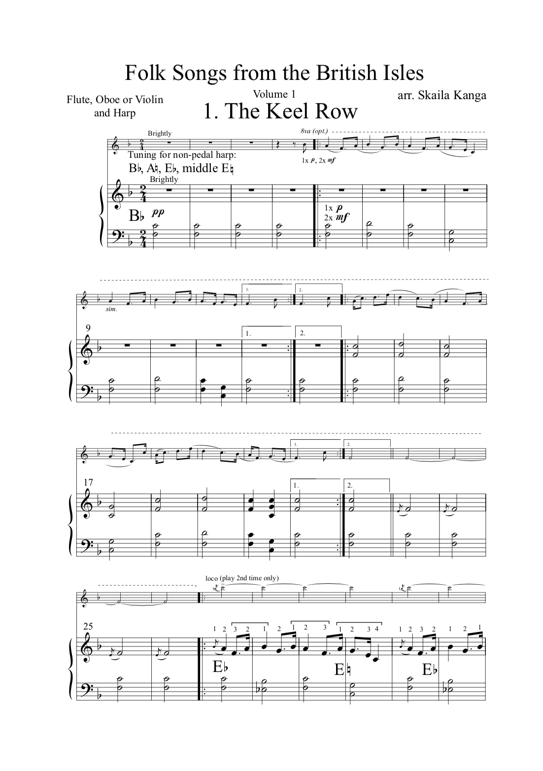 Folk Songs from the British Isles—Vol 1 – Harp Column Music