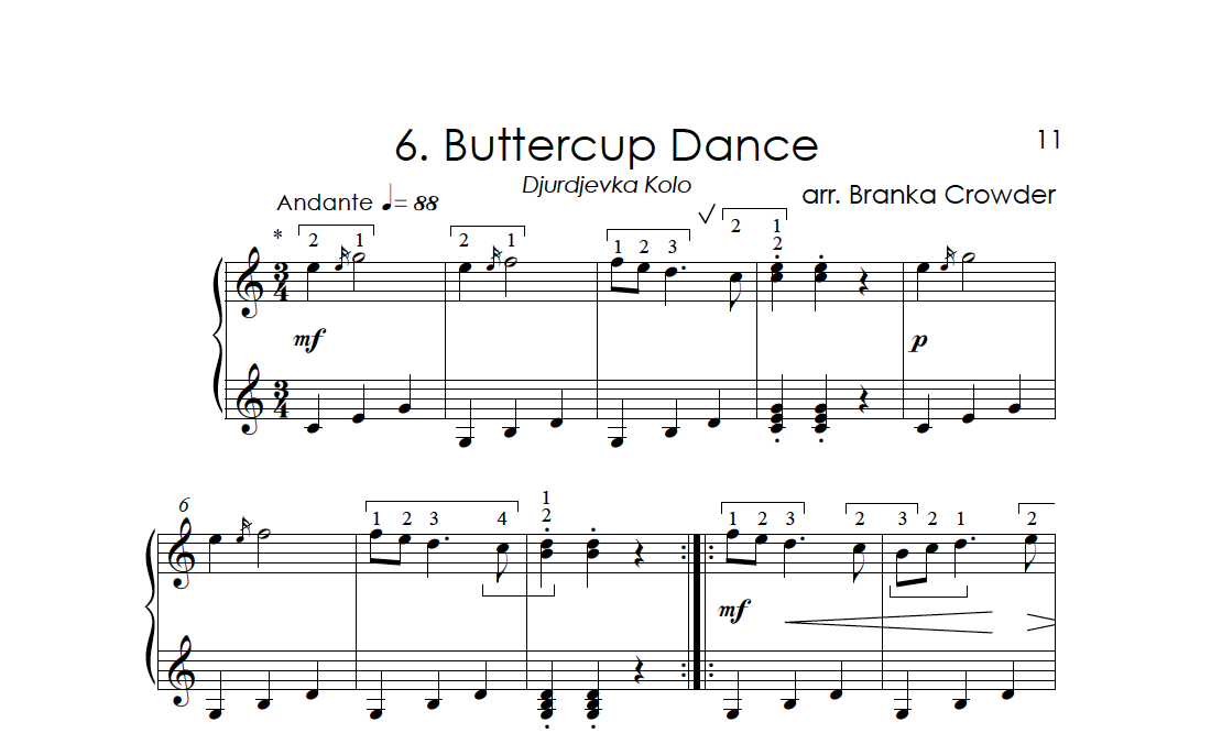 Buttercup Dance – Harp Column Music