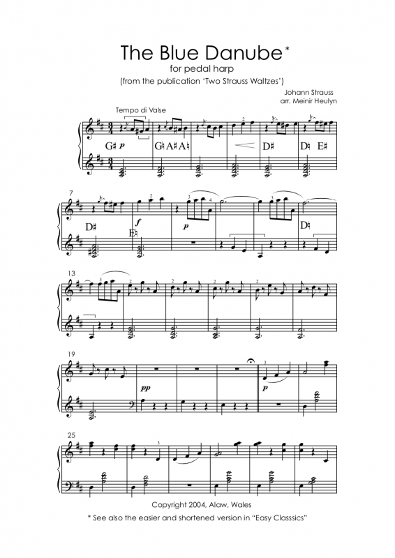 The Blue Danube – Harp Column Music