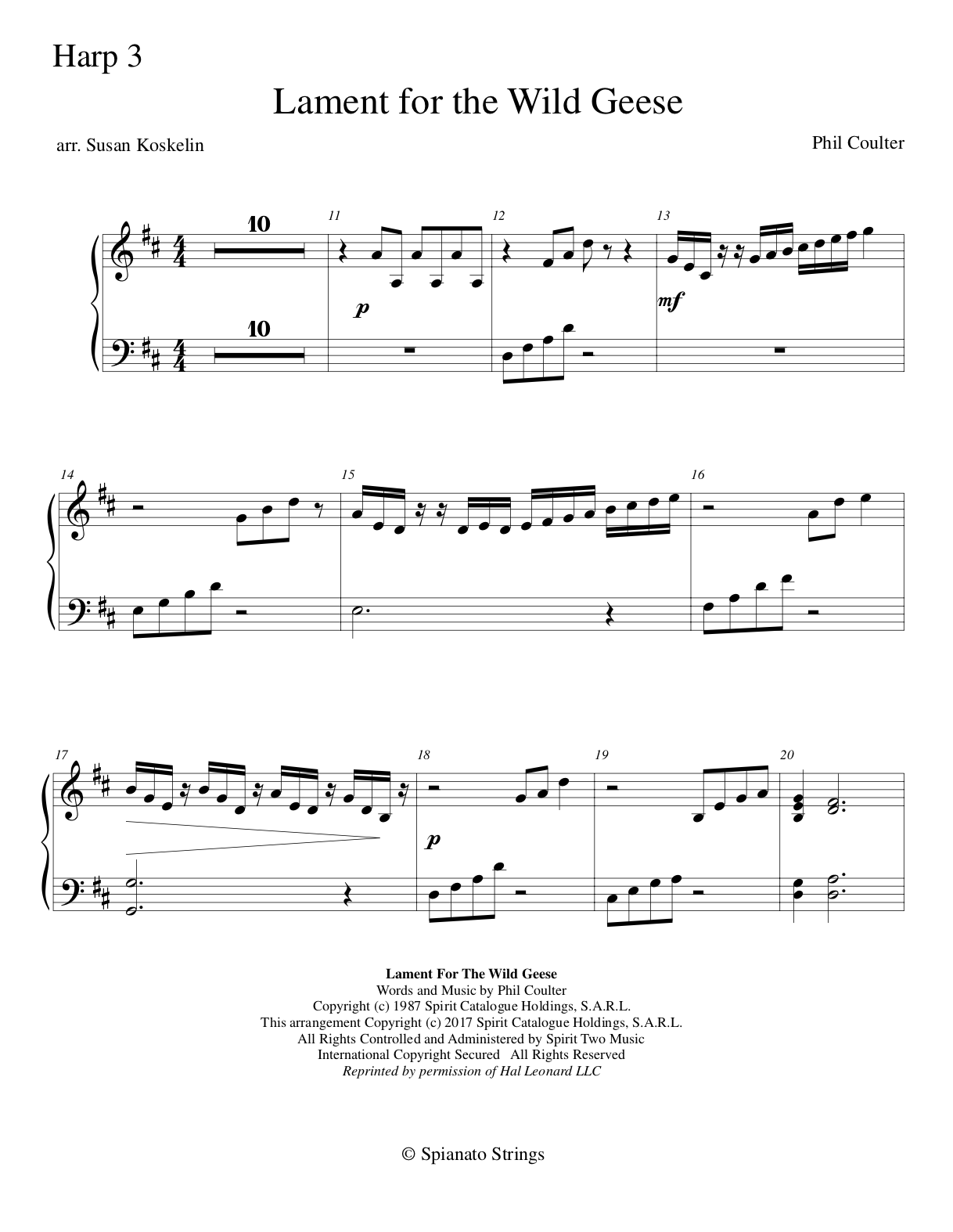 Lament for the Wild Geese – Harp Column Music