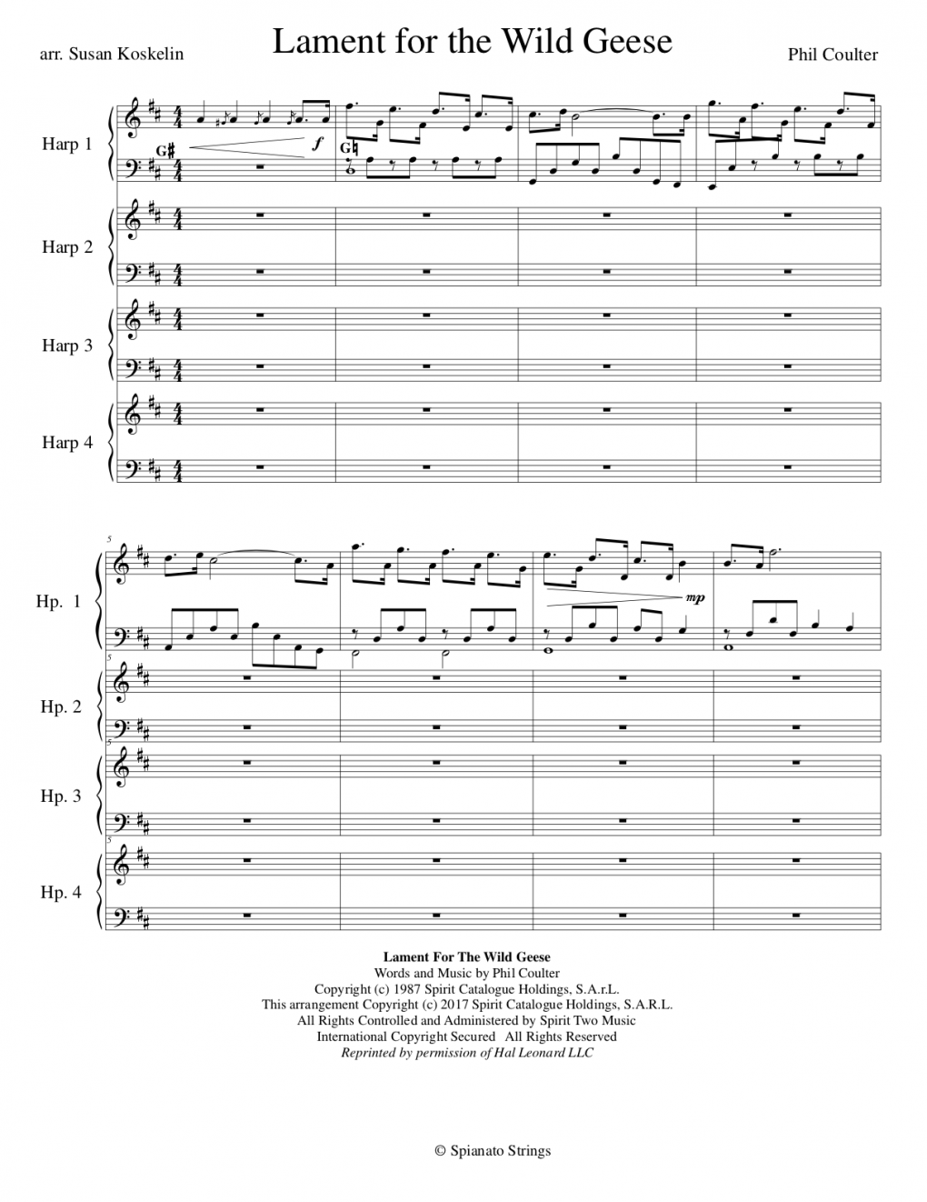 Lament for the Wild Geese – Harp Column Music