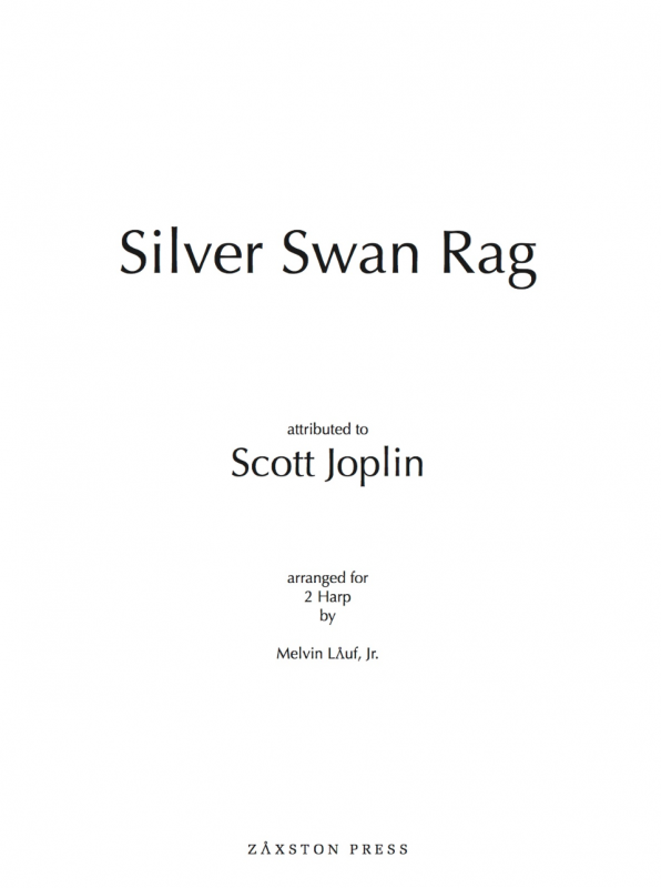 Silver Swan Rag – Harp Column Music