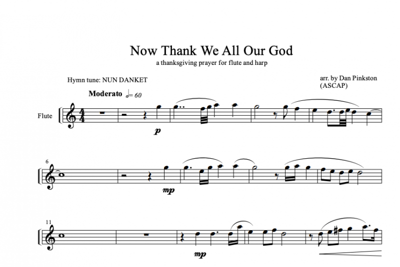 Now Thank We All Our God – Harp Column Music