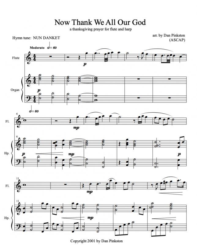 Now Thank We All Our God – Harp Column Music