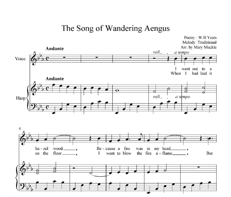 Four Songs for Voice and Harp – Harp Column Music