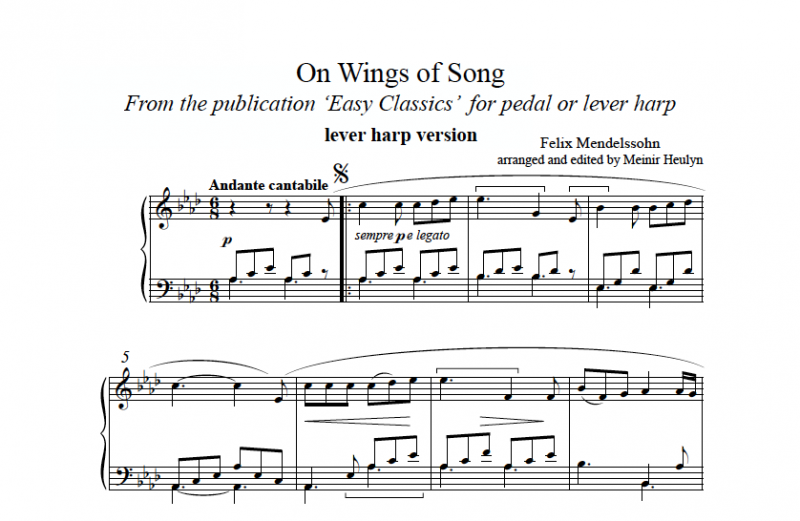On Wings of Song – Harp Column Music