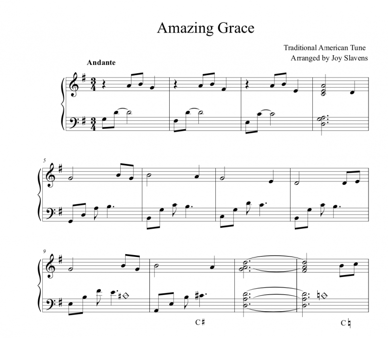 Amazing Grace (solo) – Harp Column Music
