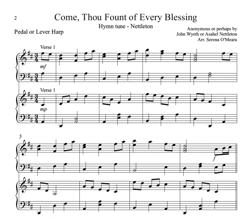 Come, Thou Fount of Every Blessing – Harp Column Music