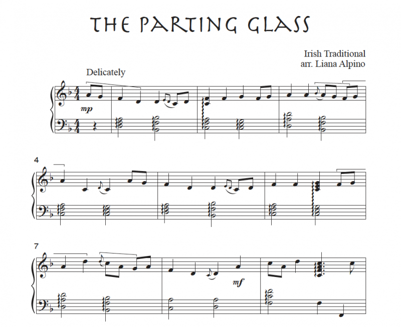 The Parting Glass – Harp Column Music
