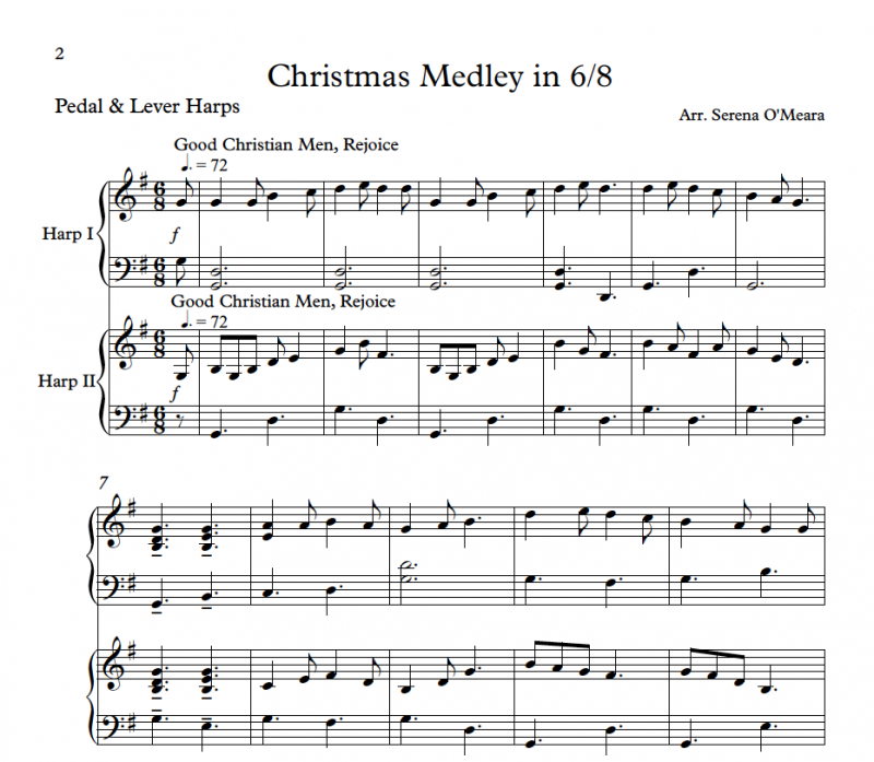 Christmas Medley in 6/8 – Harp Column Music