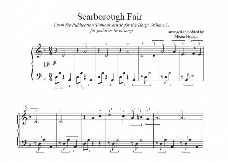 Scarborough Fair – Harp Column Music