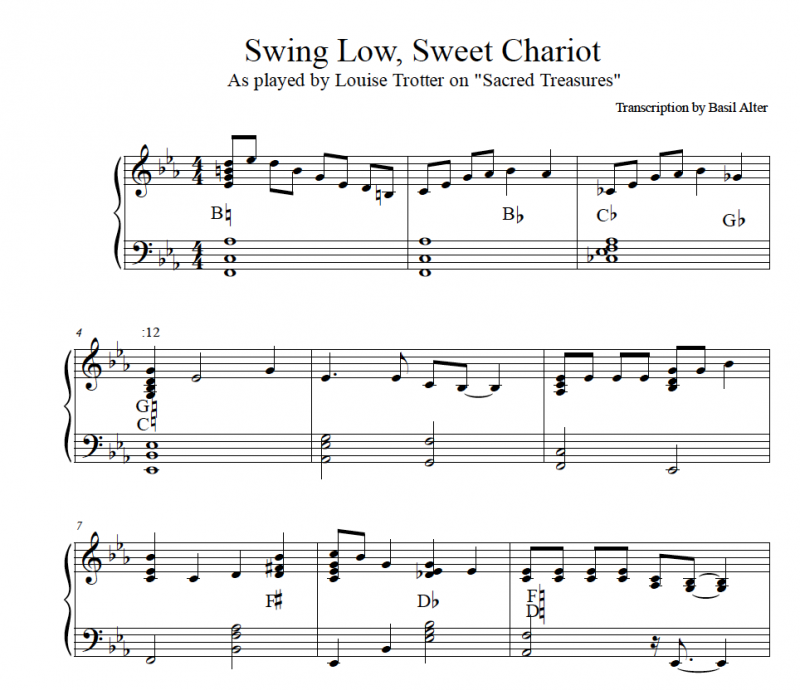 Swing Low, Sweet Chariot – Harp Column Music