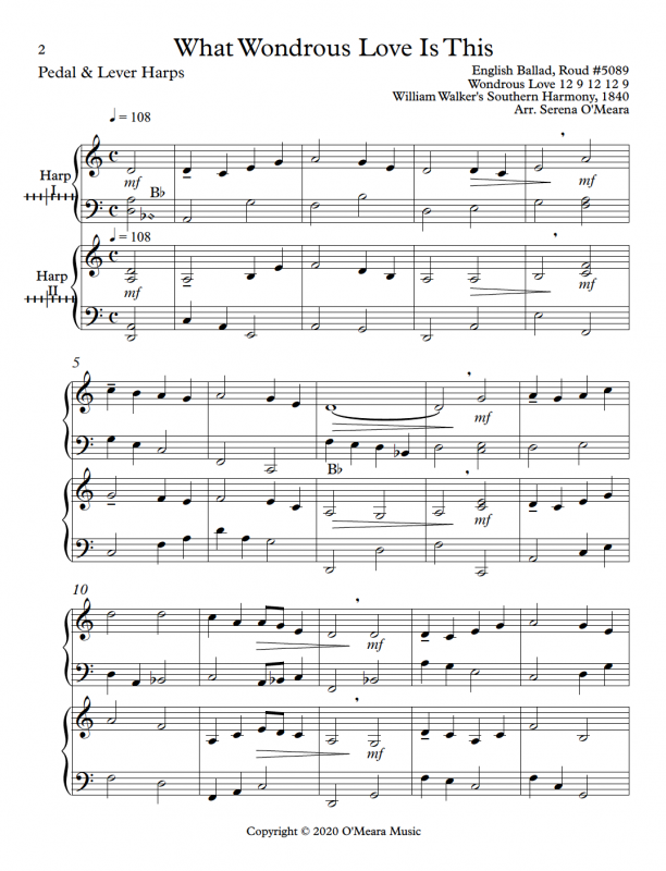 What Wondrous Love Is This – Harp Column Music