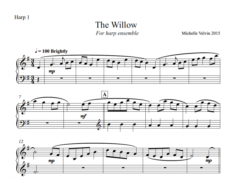 The Willow (for 3 harps) – Harp Column Music