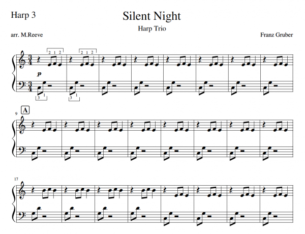 Silent Night – Harp Column Music
