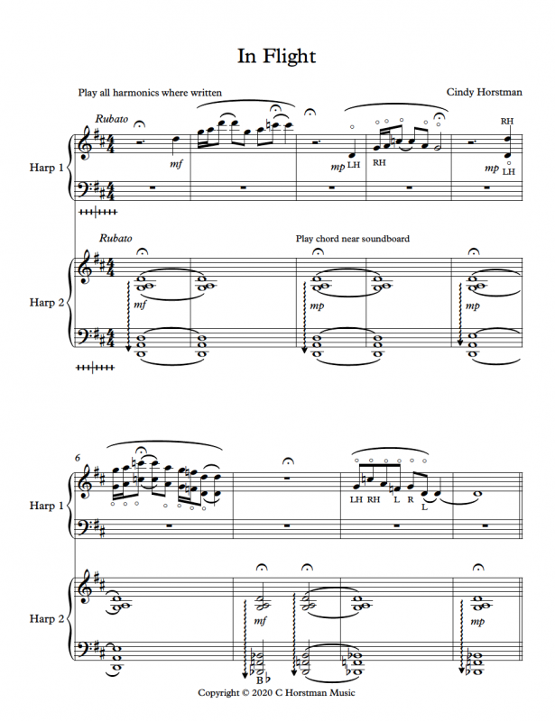 In Flight (for two harps) – Harp Column Music