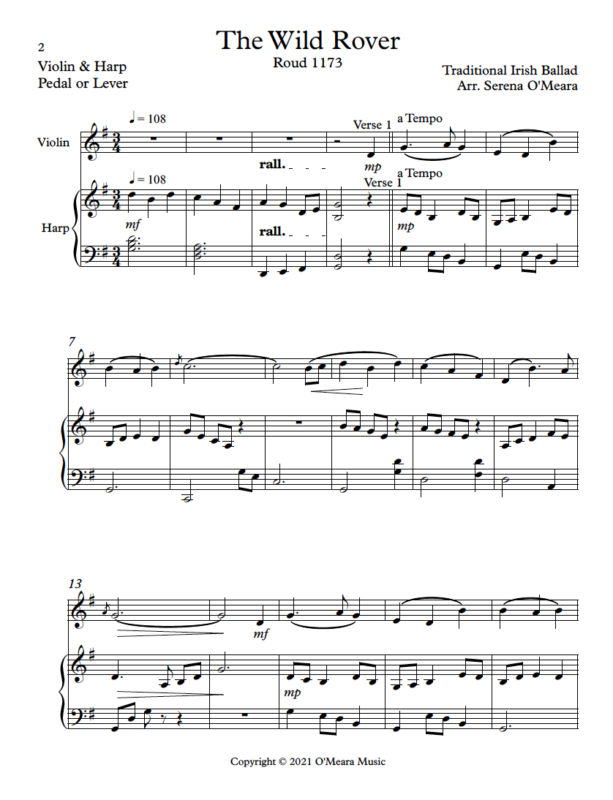 The Wild Rover – Harp Column Music