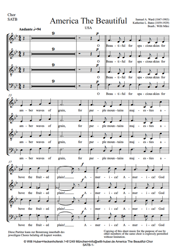 America the Beautiful – Harp Column Music