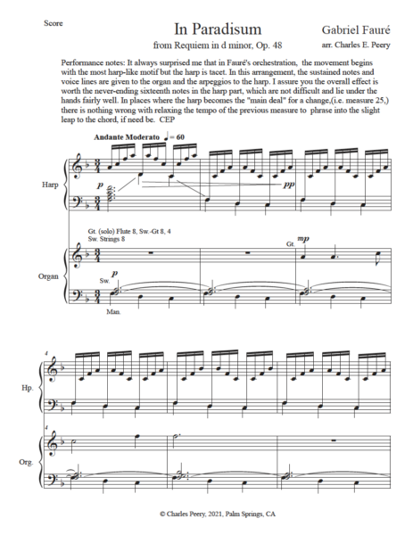 In Paradisum – Harp Column Music