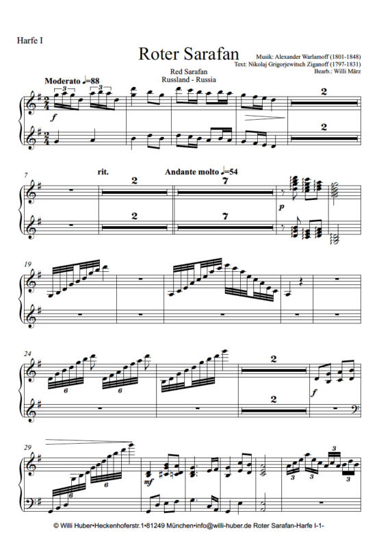 Red Sarafan – Harp Column Music