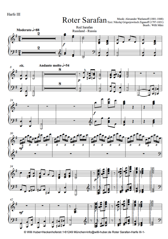 Red Sarafan – Harp Column Music