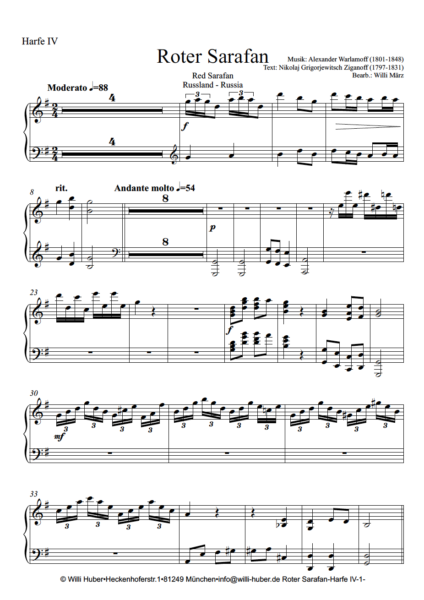 Red Sarafan – Harp Column Music