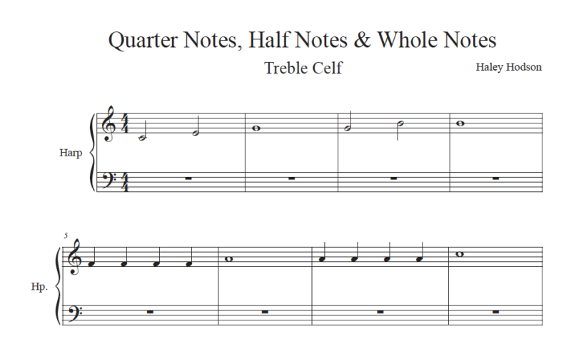 Learning Notes and Rhythms at the Harp – Harp Column Music