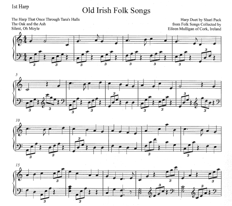 Old Irish Folk Songs – Harp Column Music