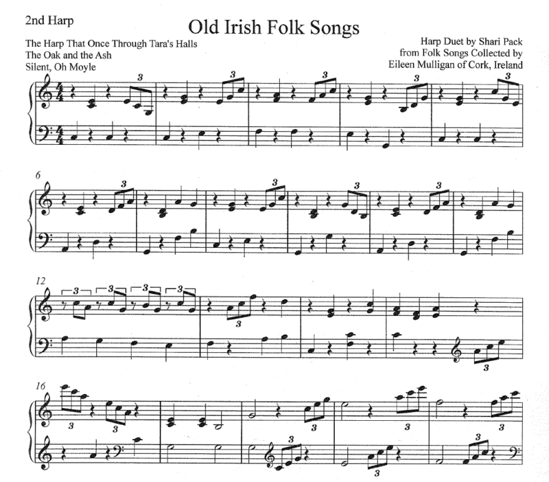 Old Irish Folk Songs – Harp Column Music