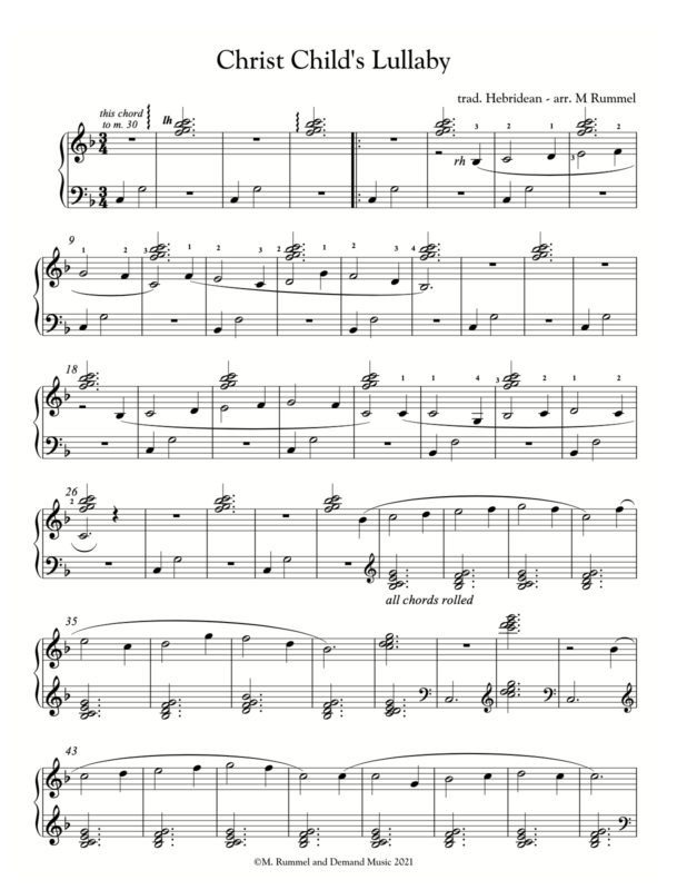 Christ Child’s Lullaby – Harp Column Music