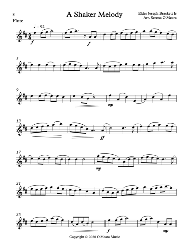 A Shaker Melody (Harp and Melody Instrument) – Harp Column Music