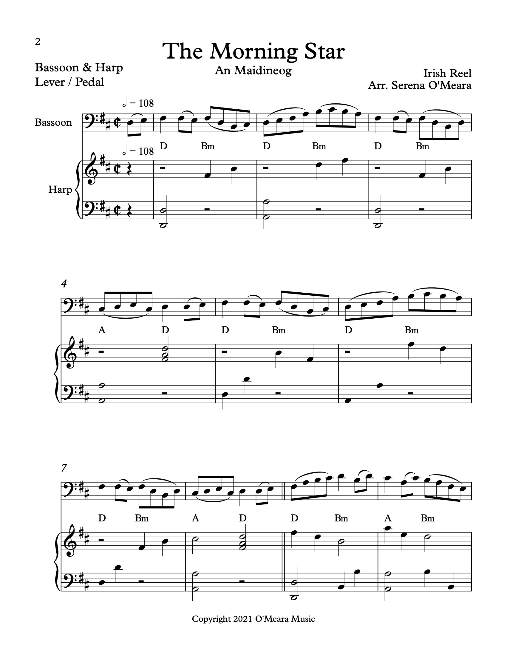 The Morning Star (Harp and Melody Instrument) – Harp Column Music