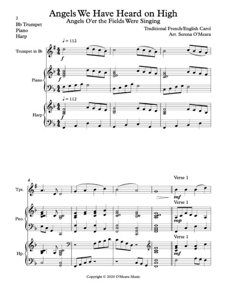 Angels We Have Heard On High (Trio) – Harp Column Music