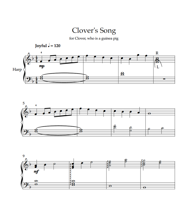 Clover’s Song – Harp Column Music