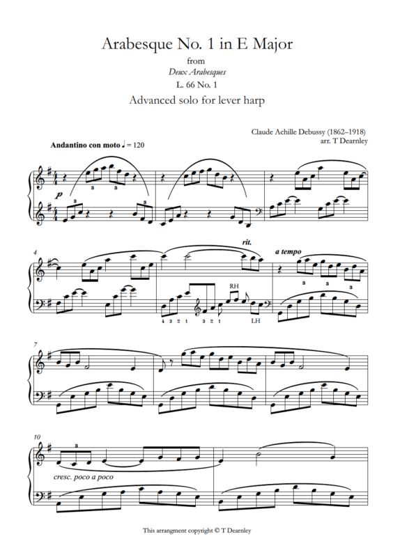 First Arabesque – Harp Column Music