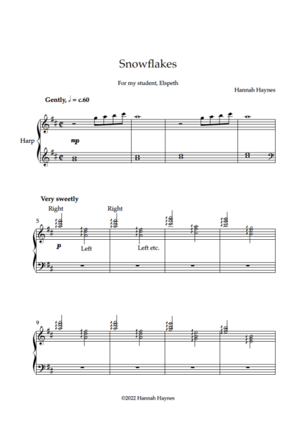 Snowflakes – Harp Column Music