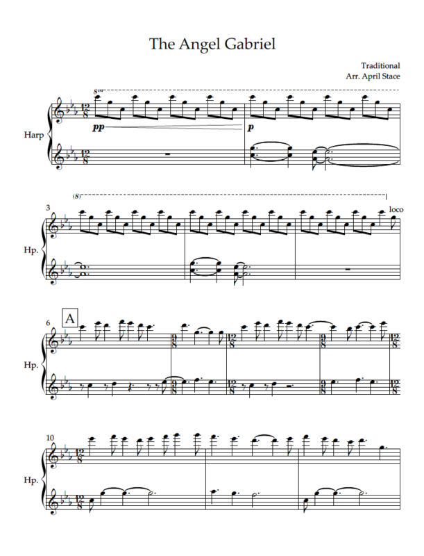The Angel Gabriel – Harp Column Music