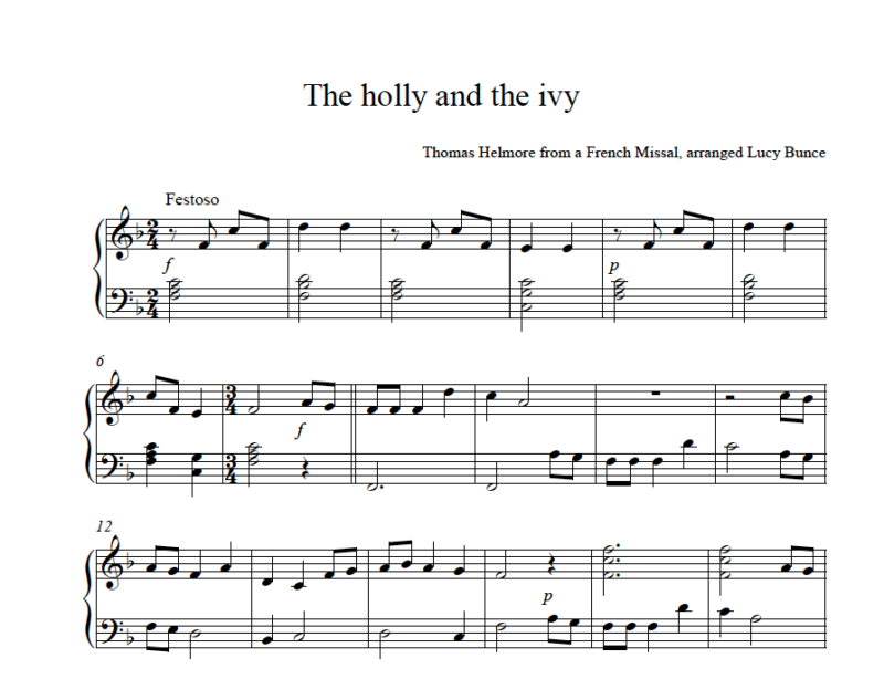 The Holly and the Ivy – Harp Column Music