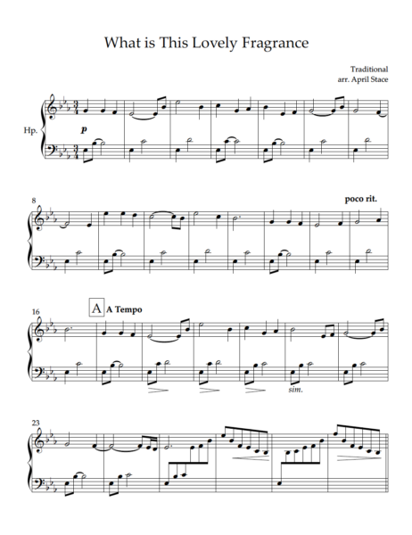 What is This Lovely Fragrance – Harp Column Music